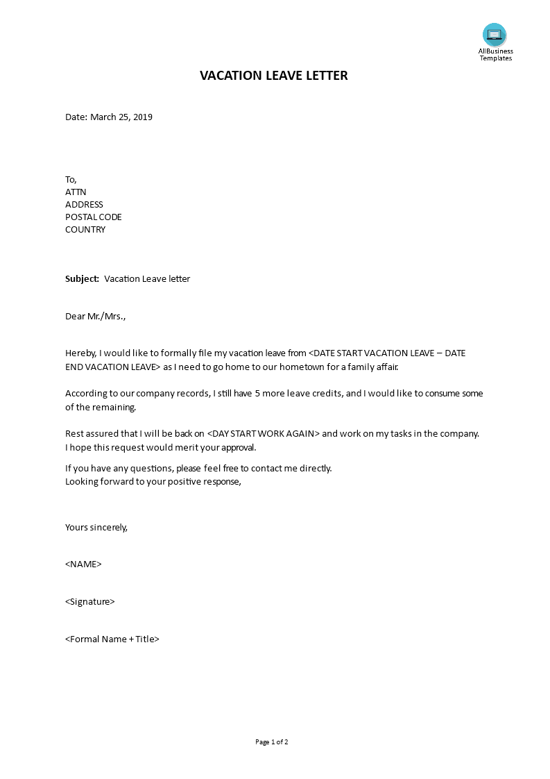 How To Write A Leave Application For Office Samples Writing Guide